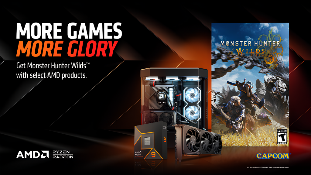 AMD tặng kèm Monster Hunter Wilds khi mua CPU Ryzen 9000/7000 và GPU ...